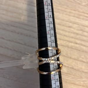 IAM | Accessories | New Iam Fashion Ring Double Crossover Size M 75 ...